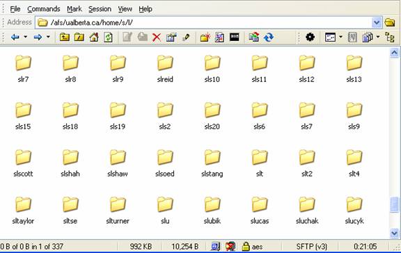 Using your online file space.