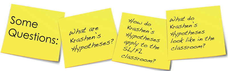 Krashen s Hypotheses Krashen s Hypotheses